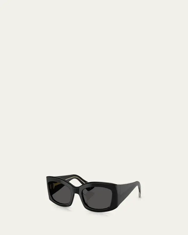 KHAITE X OLIVER PEOPLES Ov5575su Rectangle Sunglasses - Dark Grey