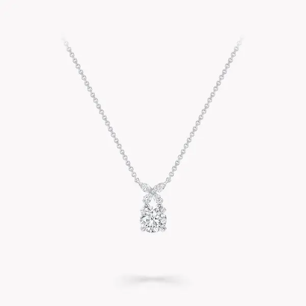 Graff Classic Butterfly Round Diamond Pendant - White Gold