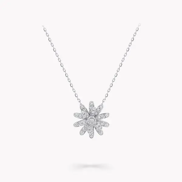 Graff Small Wild Flower Diamond Pendant - White Gold