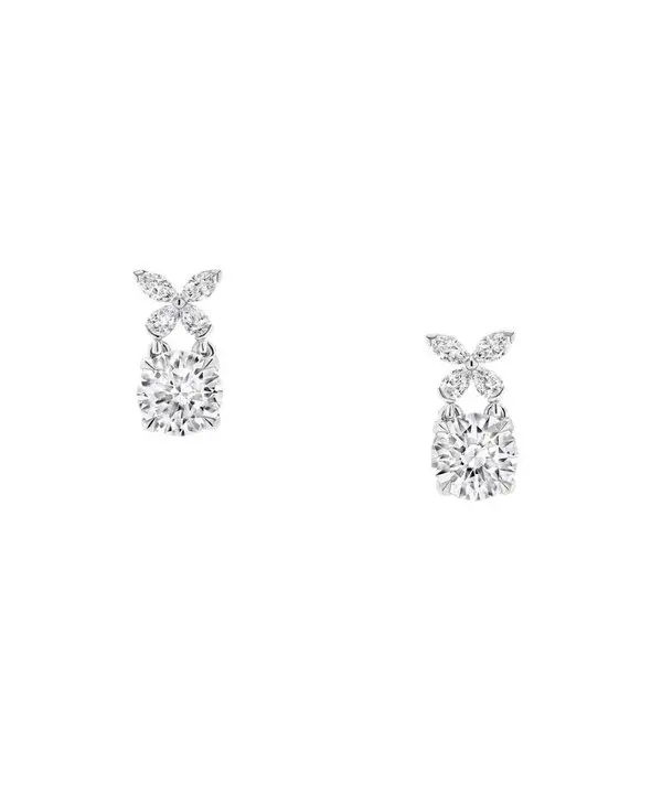 Graff Classic Butterfly Diamond Earrings - White Gold