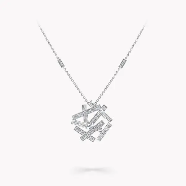 Graff Threads Long Diamond Pendant - White Gold