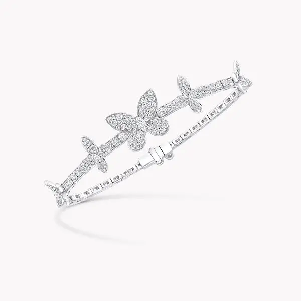 Graff Pavé Butterfly Diamond Bracelet - White Gold