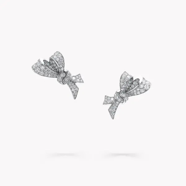 Graff Tilda’s Bow Diamond Stud Earrings - White Gold