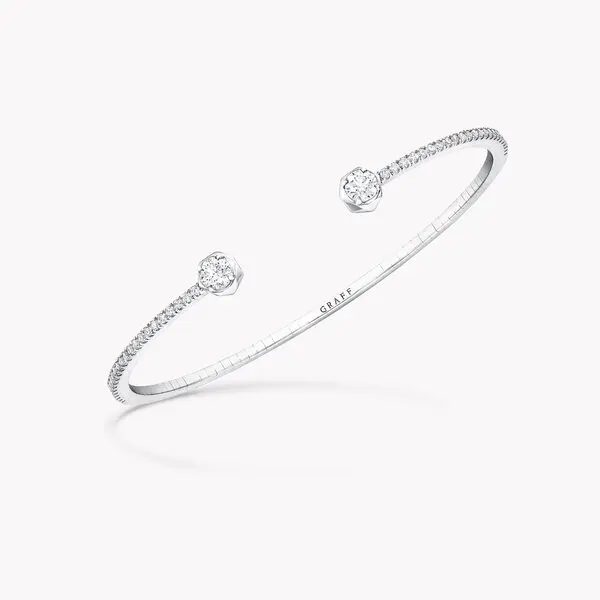 Graff Laurence Signature Open Diamond Bangle - White Gold