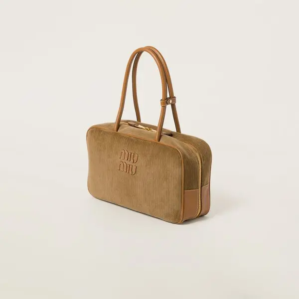 Miu Miu Beau Corduroy Top-handle Bag
