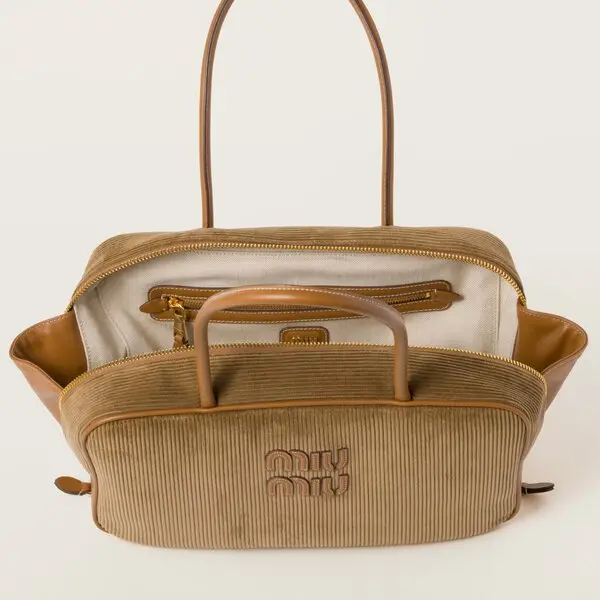 Miu Miu Beau Corduroy Top-handle Bag