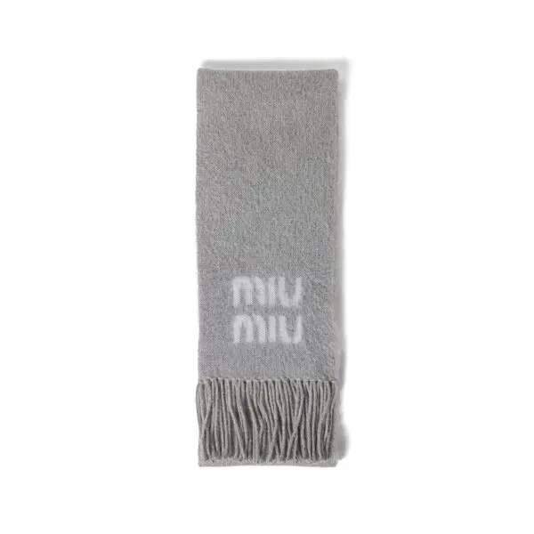 Miu Miu Wool And Mohair Scarf - Grey