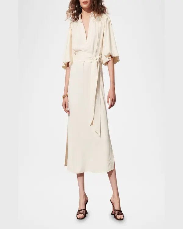 Figue Dani Belted Shirtdress - Chalk