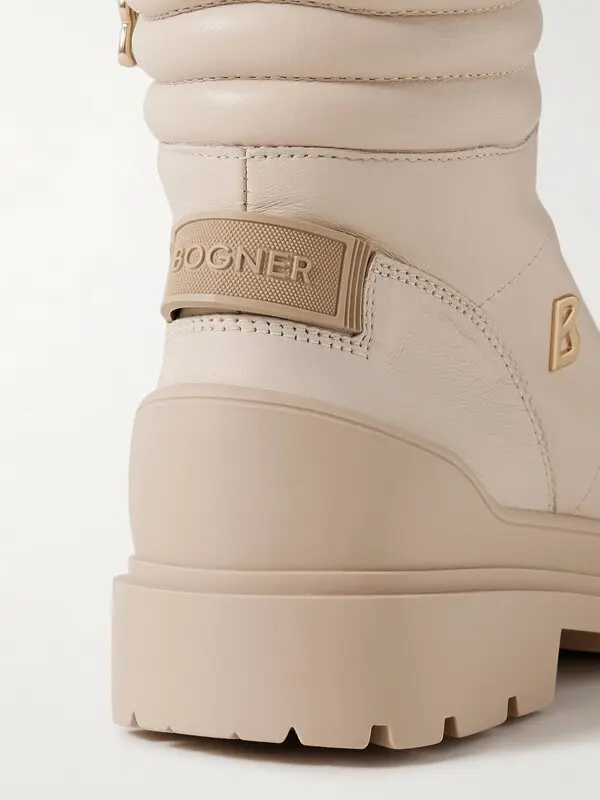 Bogner St. Moritz 14 Shearling-lined Leather Ankle Boots - Neutrals