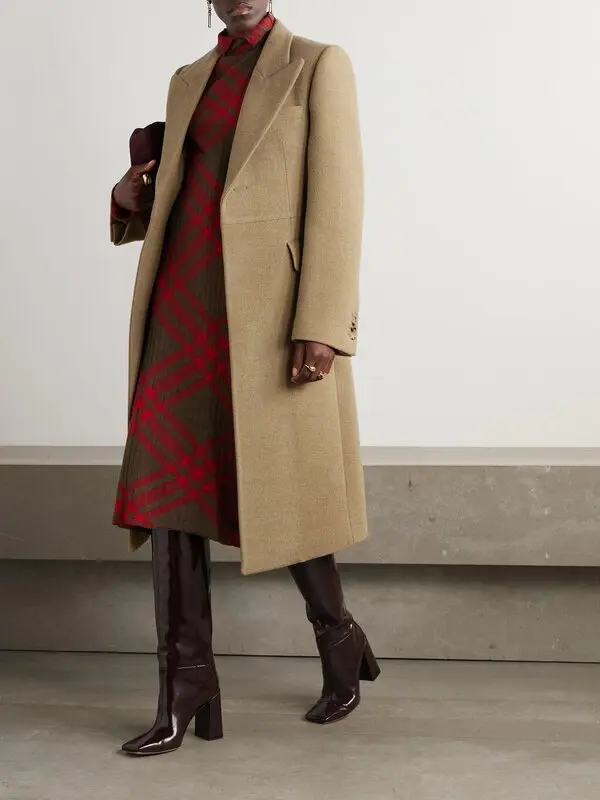 Burberry Wool And Silk-blend Tailored Coat