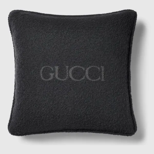 Gucci Wool Bouclé Cushion - Grey