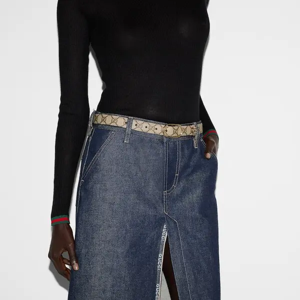 Gucci Gg Belt With Oval Buckle