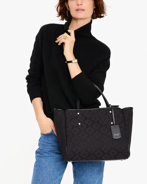 Kate Spade New York Spade Flower Jacquard Tote - Black Multi