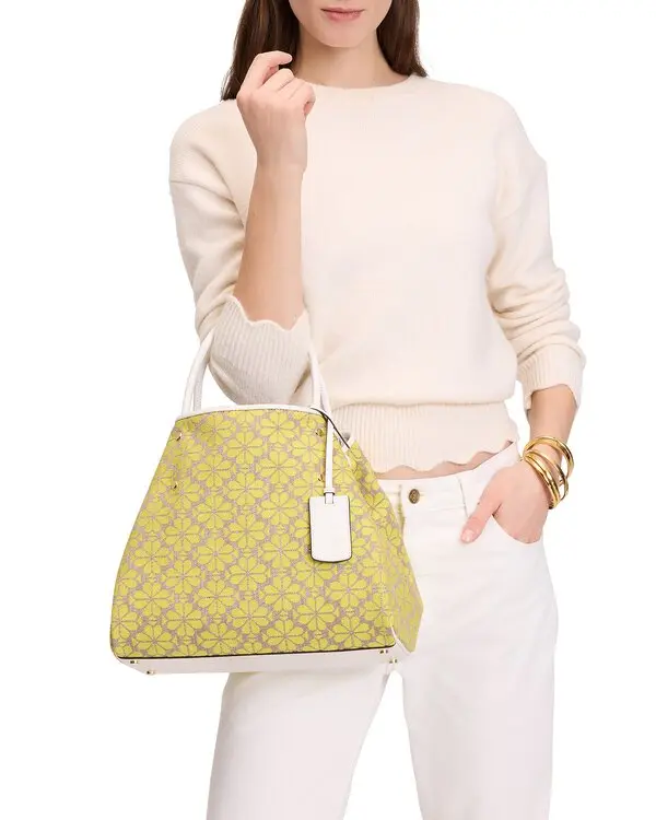 Kate Spade New York Spade Flower Jacquard Tote - Yellow Multi