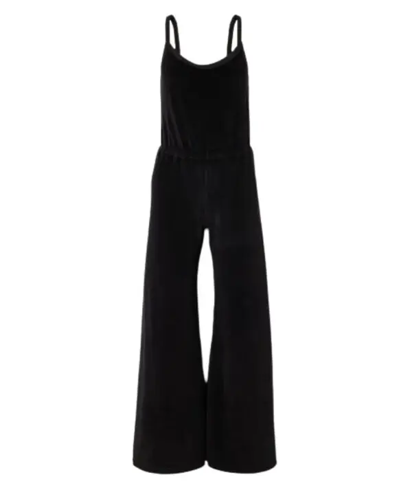Suzie Kondi Elma Cotton-blend Velour Jumpsuit - Black