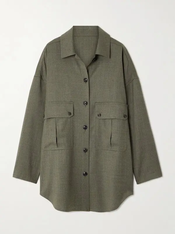 FORTELA Oversized Wool-blend Overshirt
