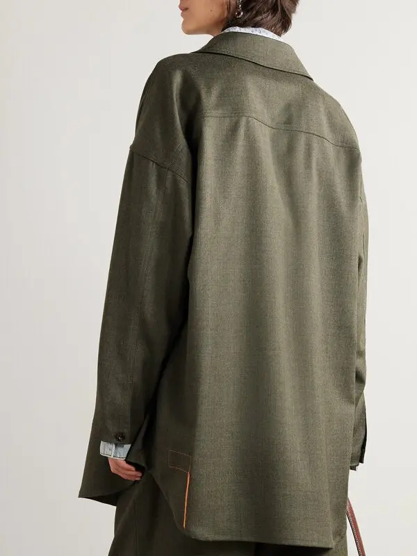 FORTELA Oversized Wool-blend Overshirt