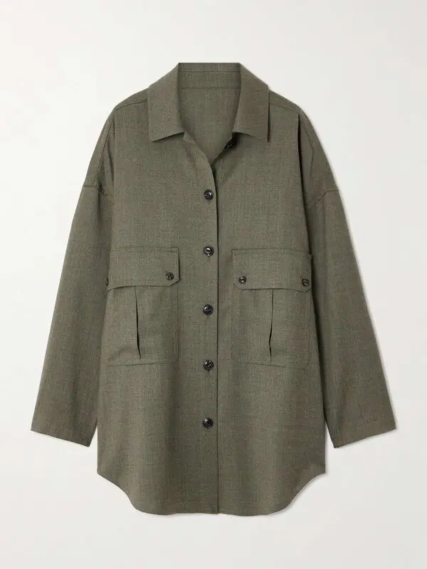 FORTELA Oversized Wool-blend Overshirt