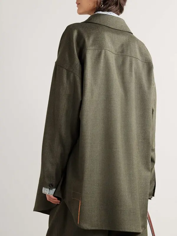FORTELA Oversized Wool-blend Overshirt