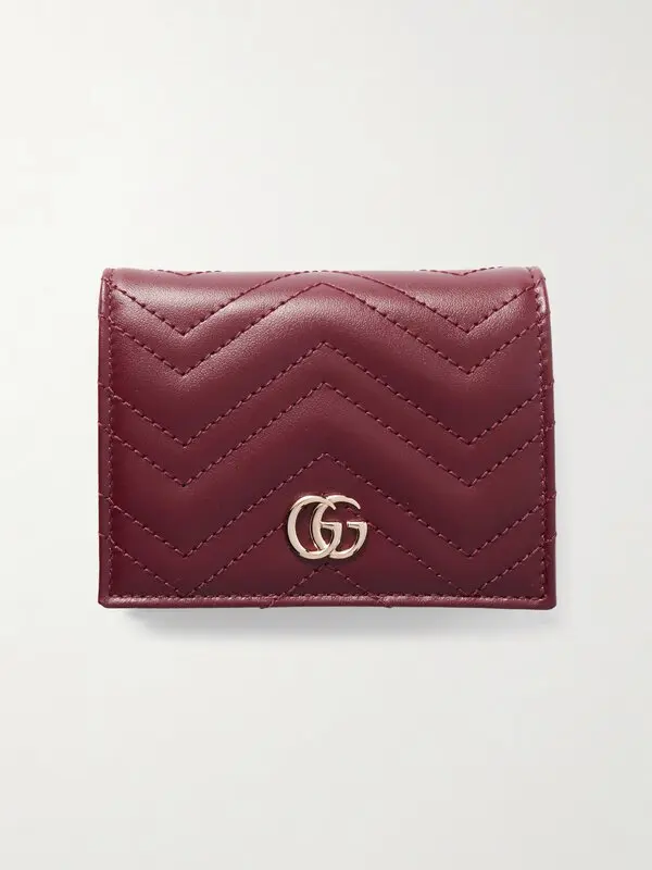 Gucci Gg Marmont 2.0 Quilted Leather Wallet - Burgundy