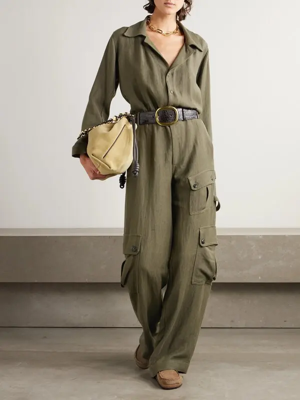 FORTELA Woven Cargo Jumpsuit