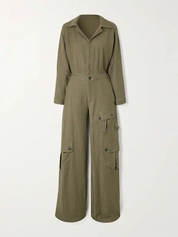 FORTELA Woven Cargo Jumpsuit