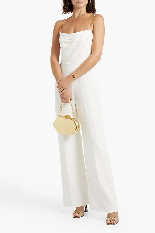 Halston Brea Chain-embellished Wide-leg Jumpsuit