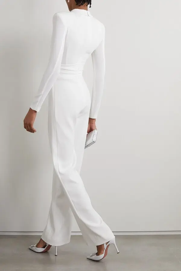 Talbot Runhof Wrap-effect Crepe Jumpsuit