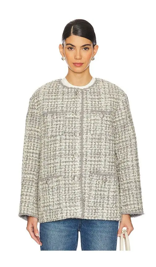 Astr The Label Perona Tweed Coat