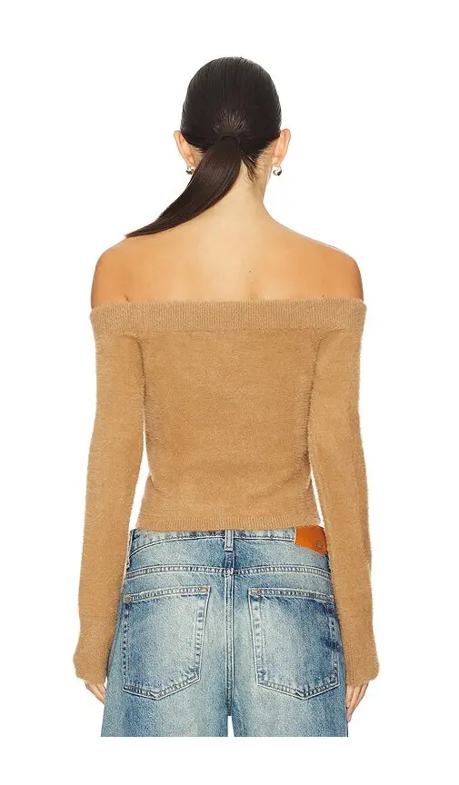 Good American Plush Off-the-shoulder Top - Caramel003
