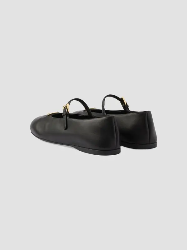 Prada Nappa Leather Ballerinas - Black