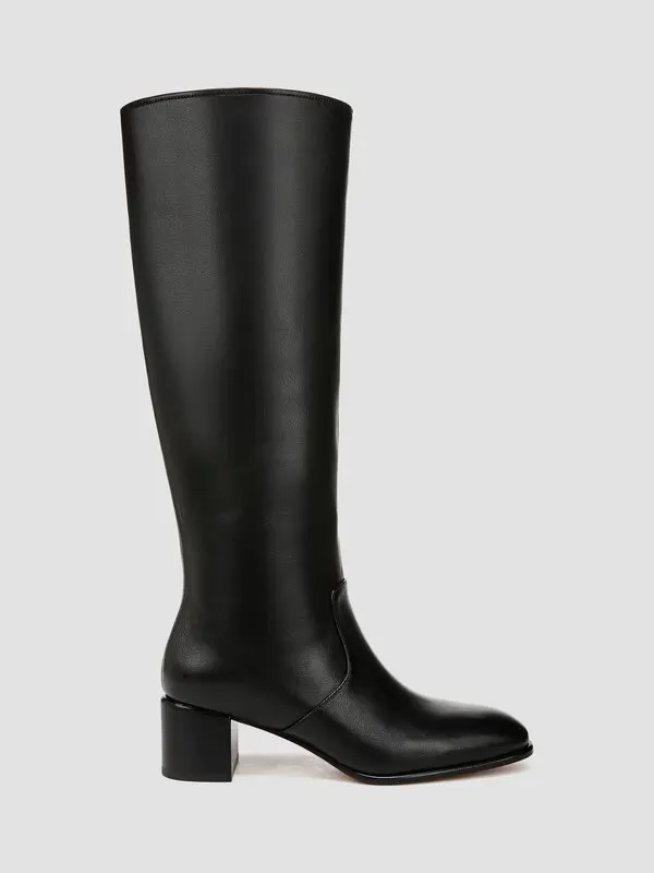 Vince Arabel Leather Knee-high Boots - Black