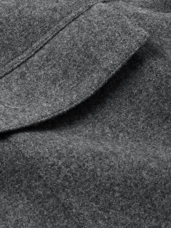 JIL SANDER Boiled Wool-blend Zip-up Overshirt