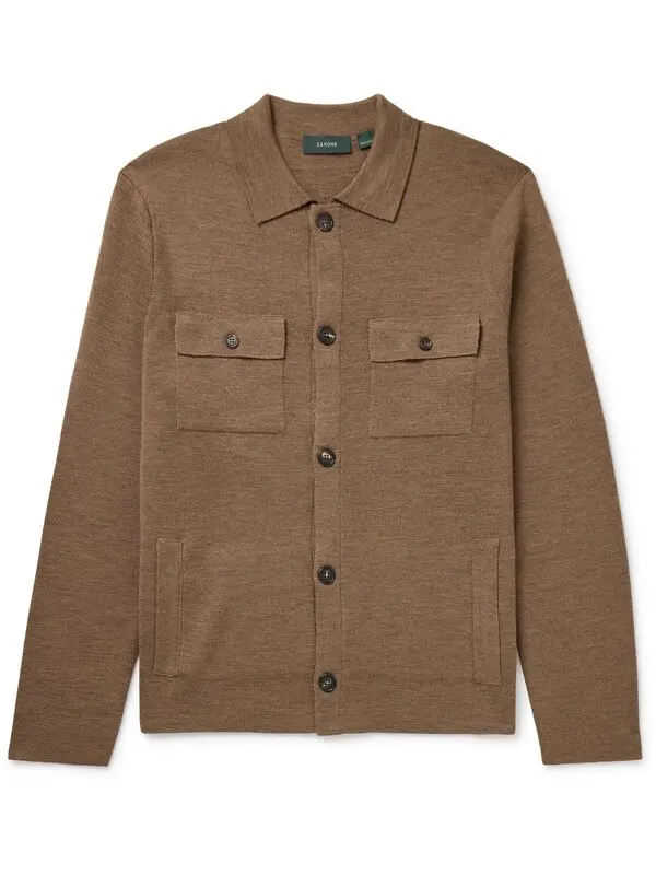 Incotex Slim-fit Virgin Wool Overshirt