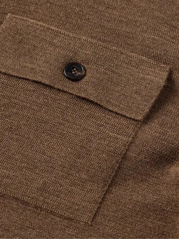 Incotex Slim-fit Virgin Wool Overshirt
