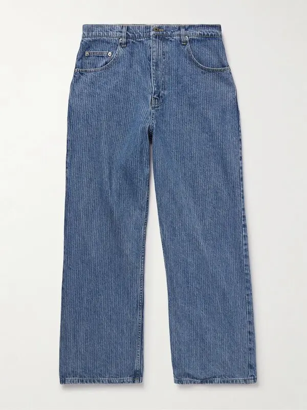 SMALL TALK Straight-leg Striped Jeans