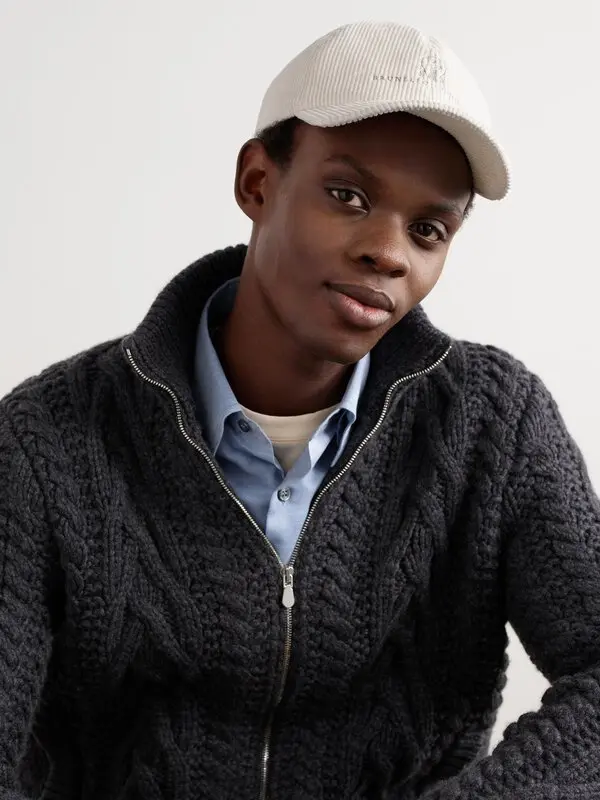 Brunello Cucinelli Logo-embroidered Corduroy Cap