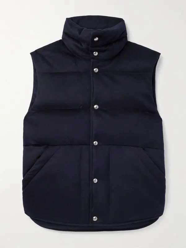 Loro Piana Lucio Quilted Storm System® Cashmere Down Gilet