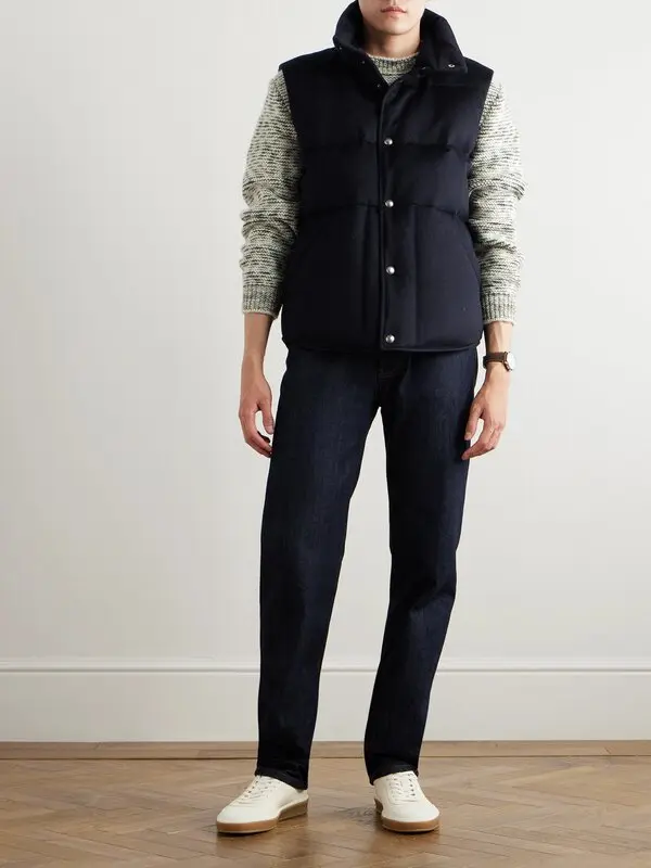 Loro Piana Lucio Quilted Storm System® Cashmere Down Gilet