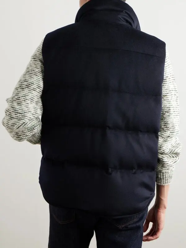 Loro Piana Lucio Quilted Storm System® Cashmere Down Gilet