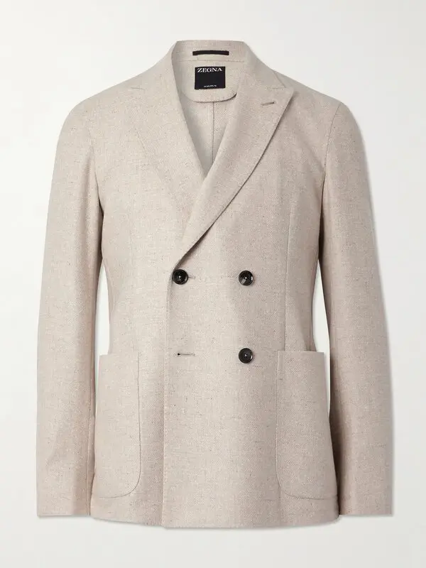 Zegna Unstructured Wool And Cashmere-blend Blazer