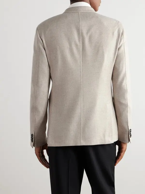 Zegna Unstructured Wool And Cashmere-blend Blazer