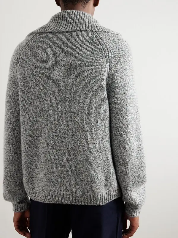 Loro Piana Alpe Meggiana Cashmere Half-zip Sweater - Gray