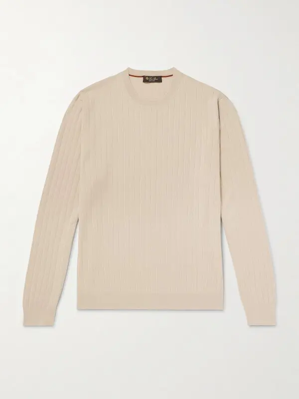 Loro Piana Riva Valdobbia Ribbed Virgin Wool Sweater