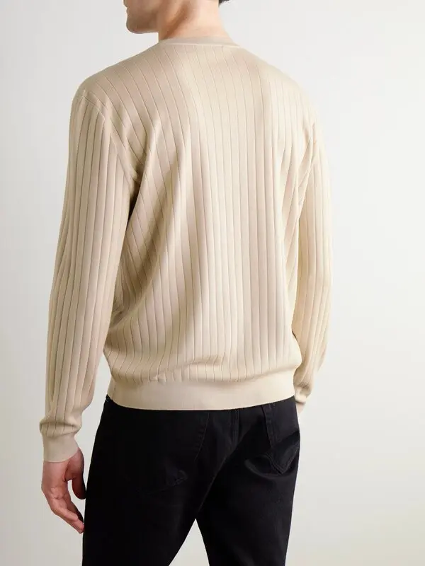 Loro Piana Riva Valdobbia Ribbed Virgin Wool Sweater