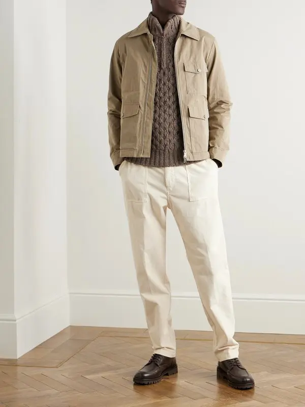 Loro Piana Cable-knit Cashmere Half-zip Sweater