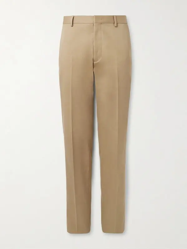 Loro Piana Jarno Austin Straight-leg Stretch-cotton Twill Trousers - Neutrals