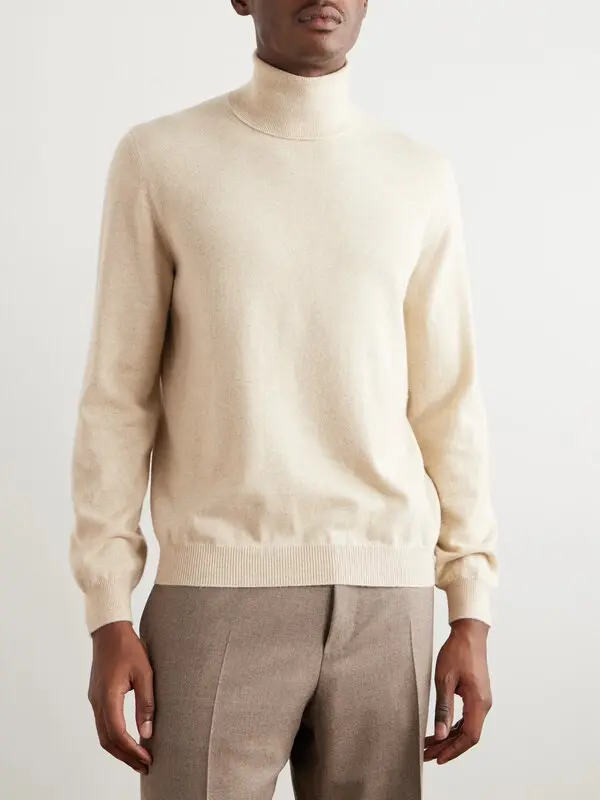 Loro Piana Arona Cashmere Rollneck Sweater - Neutrals