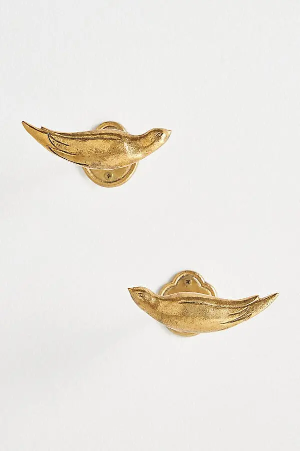 Anthropologie Verne Bird Tieback In Brass