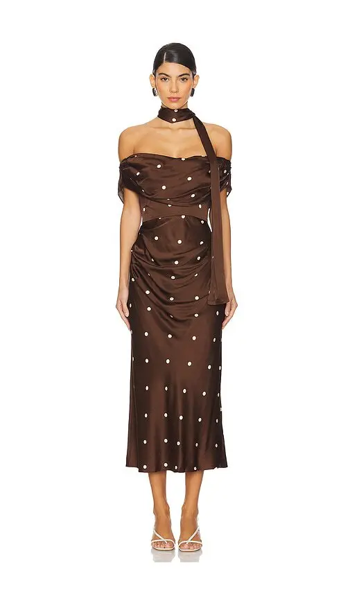 Lpa Lusia Midi Dress - Brown